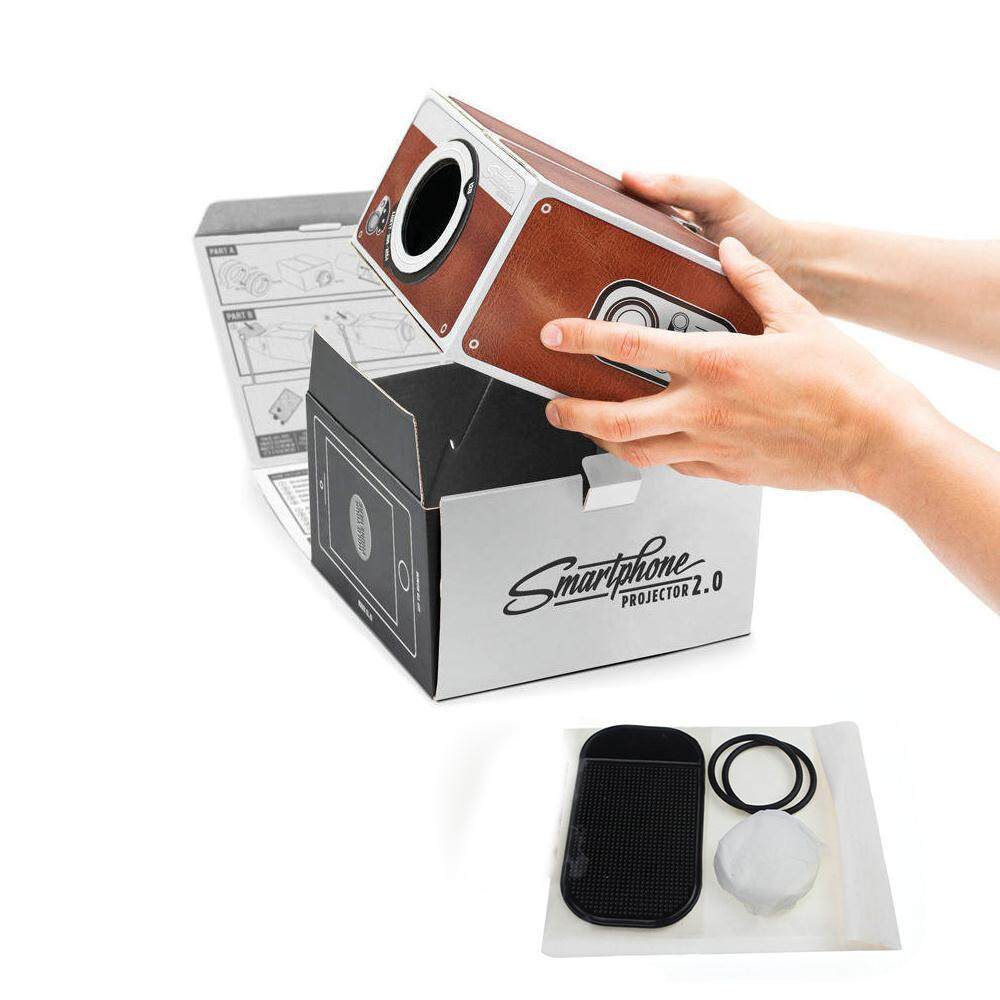 [In Stock]DIY 3D Projector กระดาษแข็งมินิมาร์ทโฟนโปรเจคเตอร์แสงแปลกปรับ ...