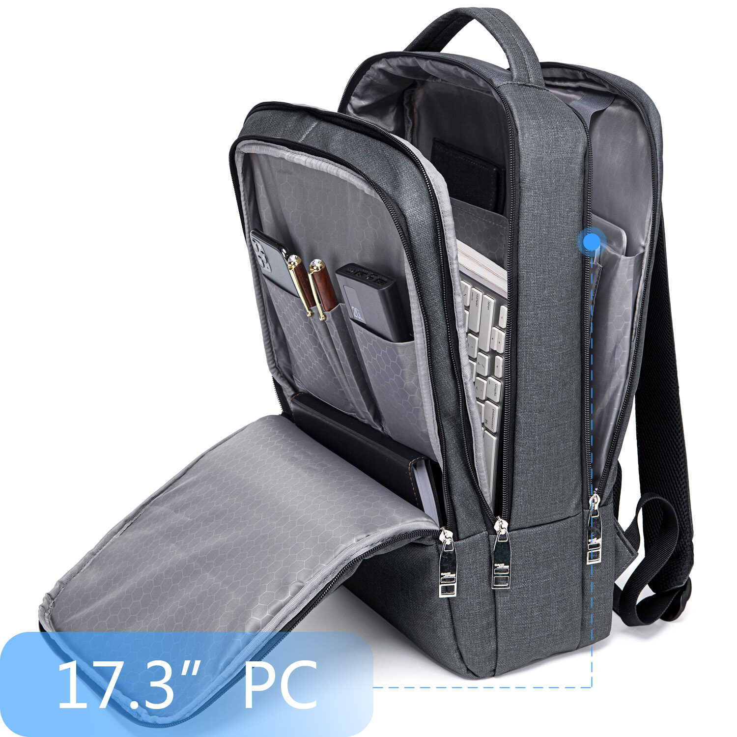 David Jones Paris Business Backpack For Men Waterproof Tech Backpack ...