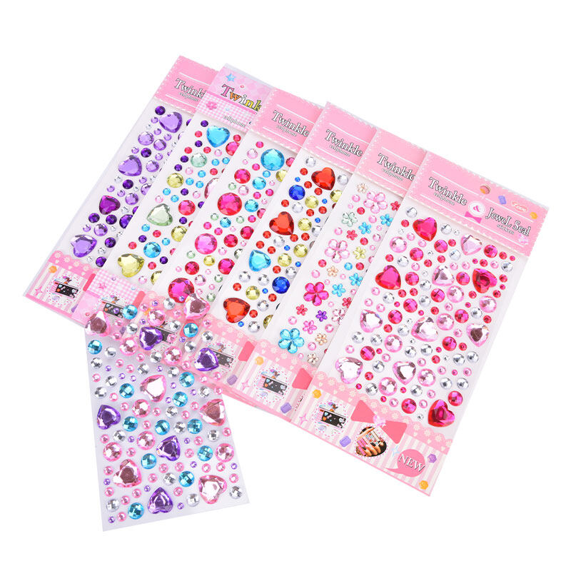 3D Children Gem Stickers diamond Sticker Acrylic Crystal sticker DIY ...