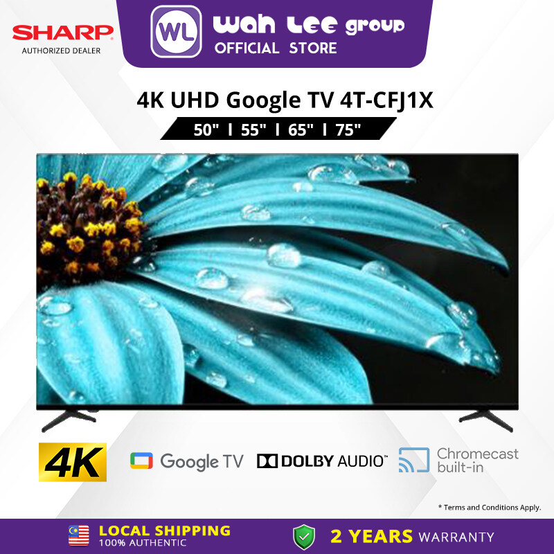 Sharp 55” 65“ 75” Inch 4K UHD 4TC55FJ1X 4TC65FJ1X 4TC75FJ1X LED TV WAH ...