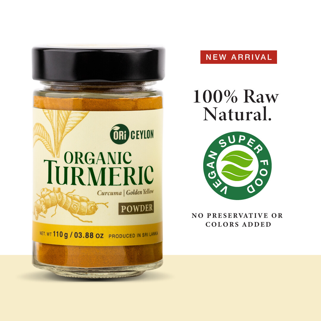 OriCeylon Organic Turmeric Powder - 100% Raw and Pure Golden Root ...