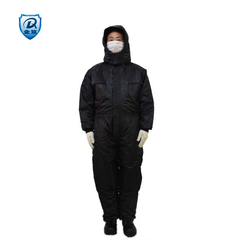 Cold storage cotton-padded clothes coveralls conjoined cotton-padded ...
