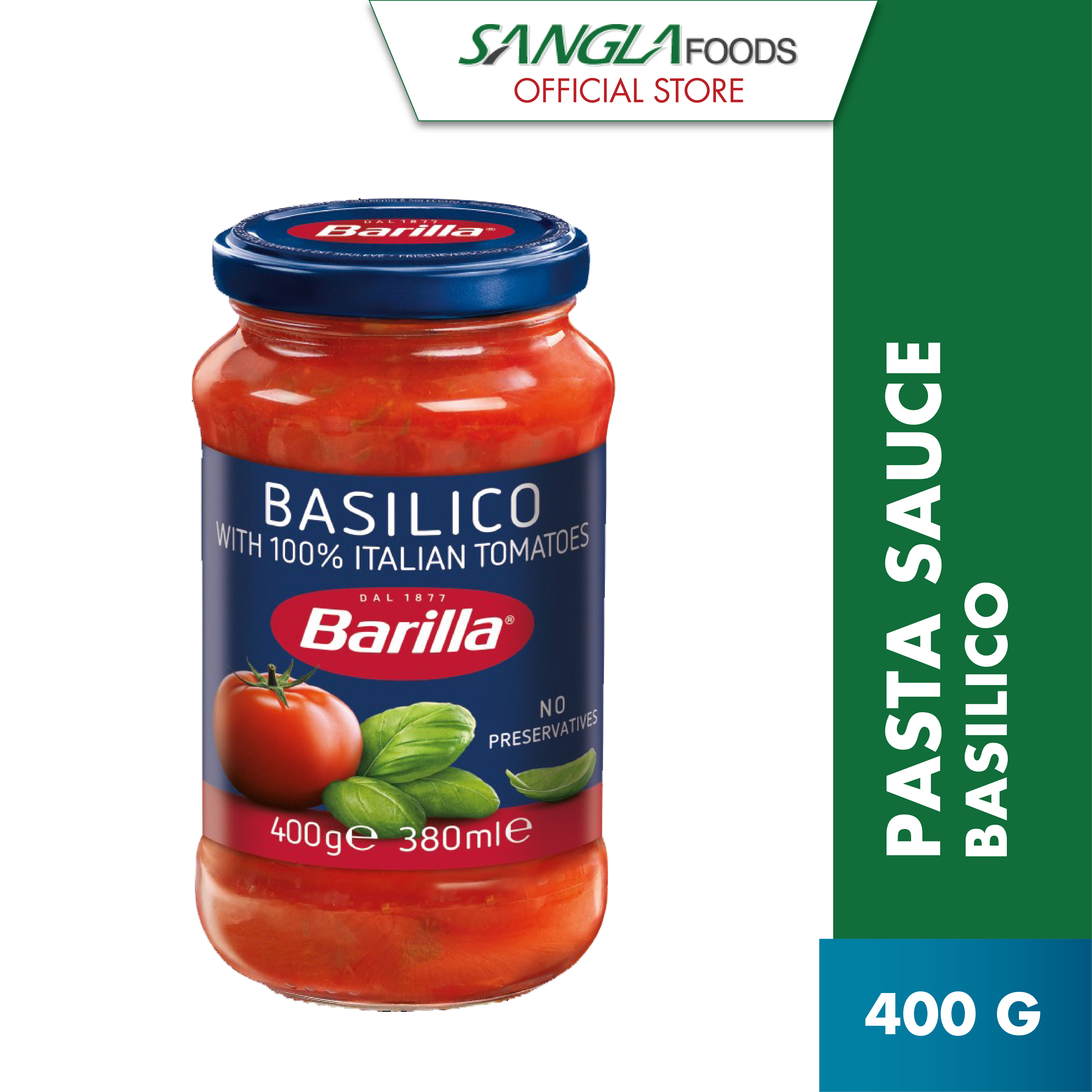 Barilla Basil Pasta Sauce with Italian Tomato (400g) Halal Certified ...