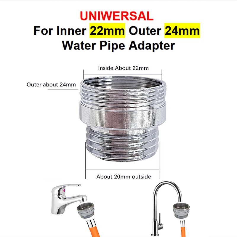 22/24mm Universal Faucet Adapter Tap Connector Hose Pipe Kitchen ...