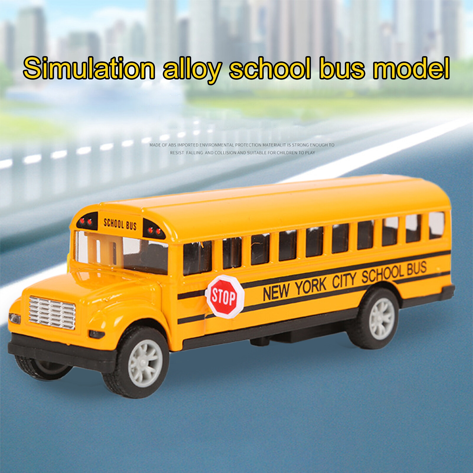Anime School Bus Toy Realistic Looking Rubber Wheels Open-able Doors ...