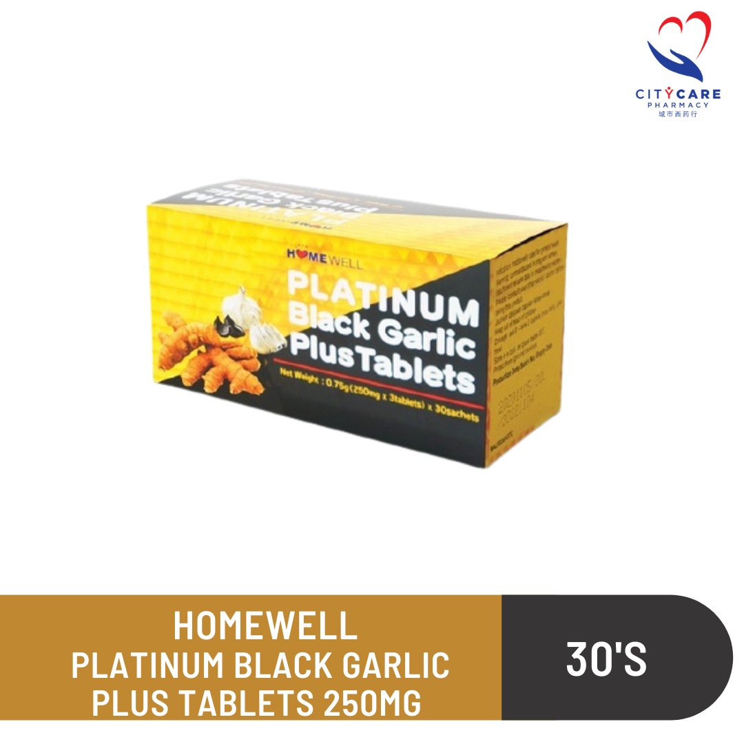 Homewell Platinum Black Garlic Plus Tablets 30 Sachets | Lazada