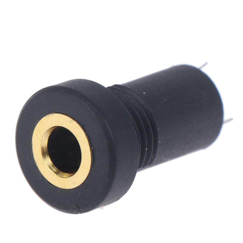 TUN 3.5MM Audio Jack Socket 3 Pole Black Stereo Solder Panel Mount Gold ...