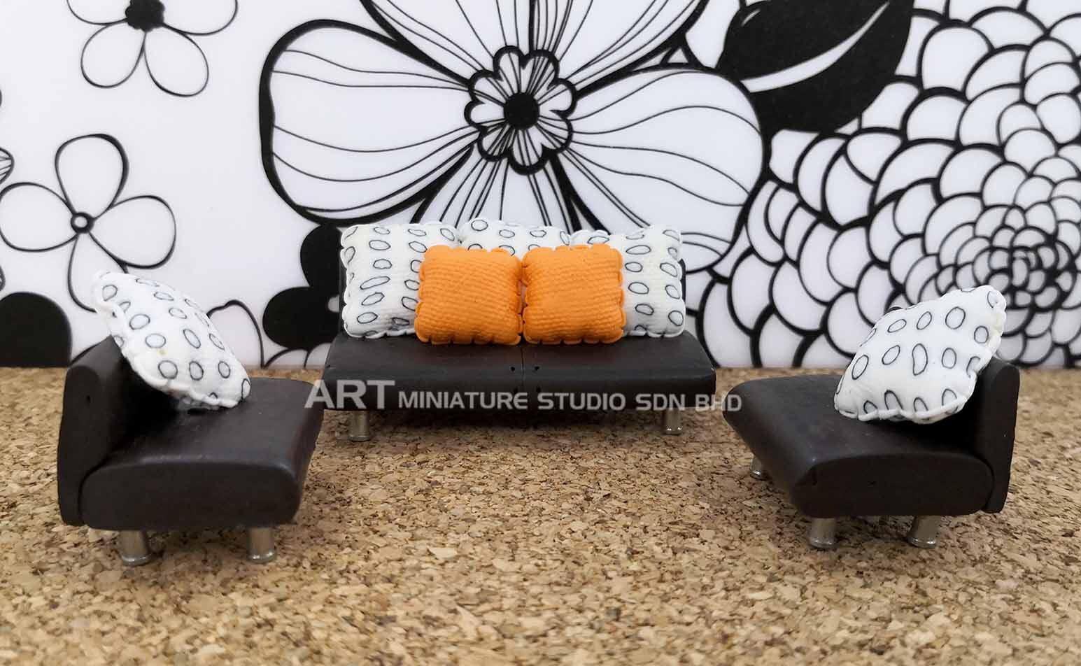Mini Sofa Set Black | Baci Living Room