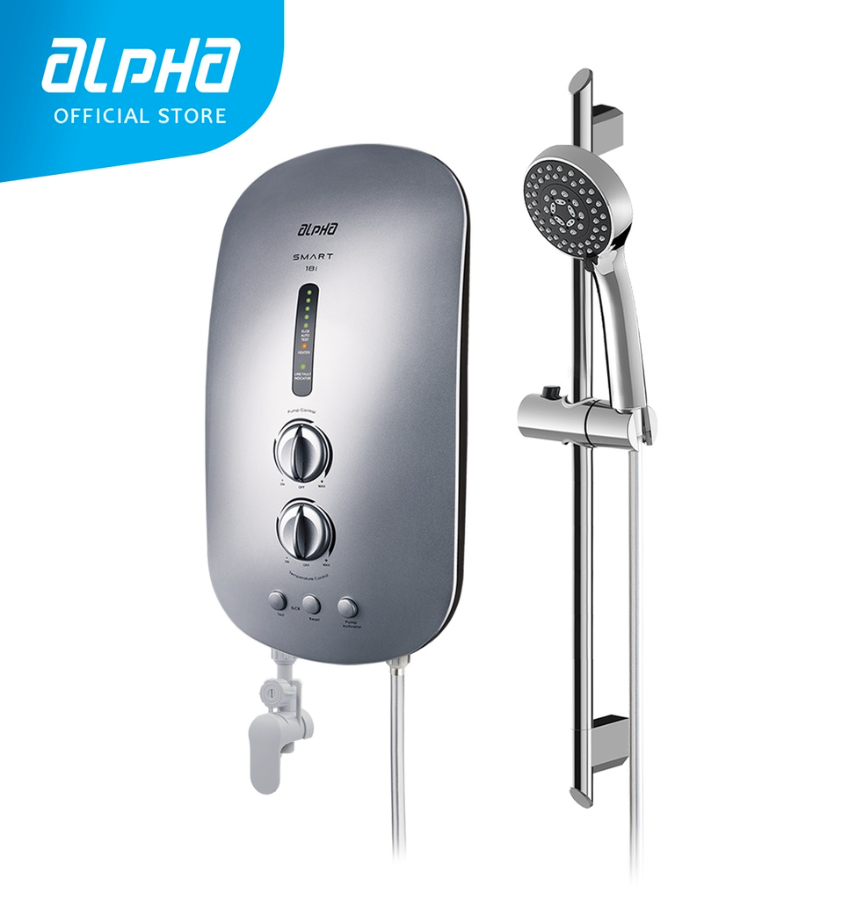 ALPHA Water Heater SMART 18i 18E Instant Water Heater with DC Pump Non pump pemanas air elektrik ...