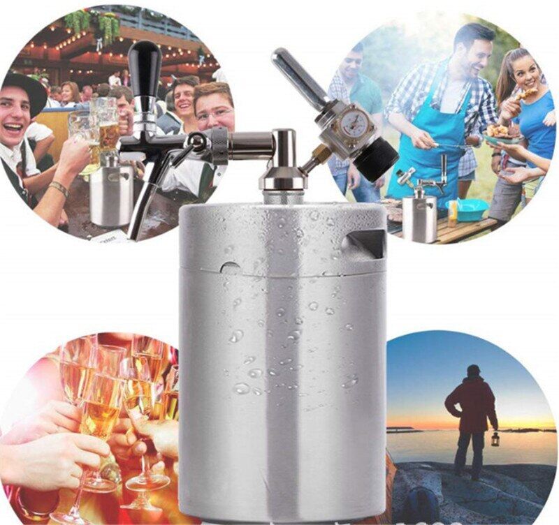 2L To 10L Mini Growler 304 Stainless Steel Mini Keg Beer Growler ...