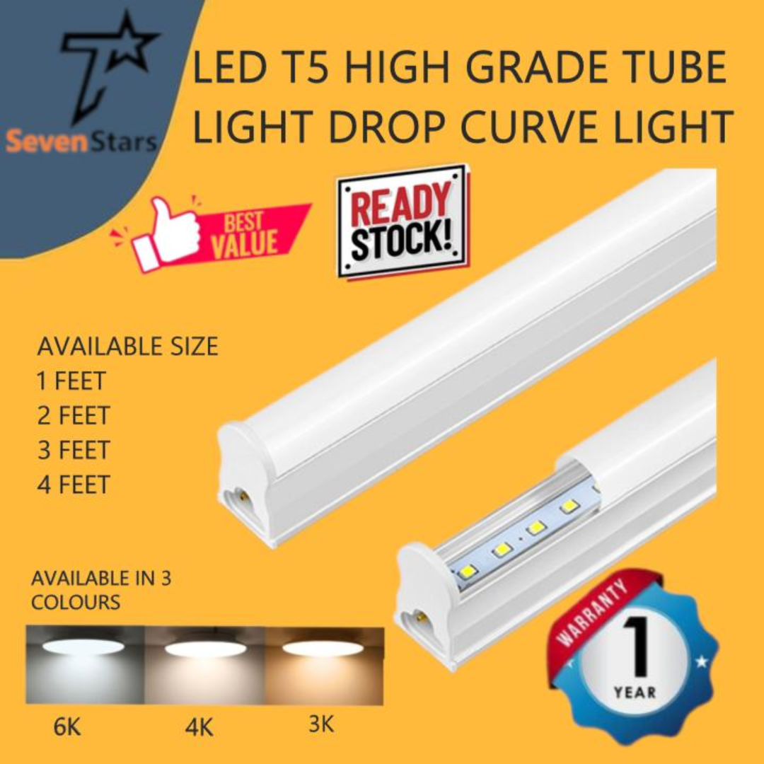 LED T5 High Grade Tube Light Drop Curve Light Ceiling Light Lampu Plaster Siling Mentol T5 [1 ...