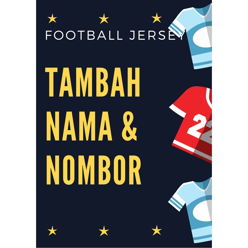 [AQ SPORTS] AQ SPORTS [ADD ON] NAME & NOMBOR | EPL NAME SET | TAMBAH ...