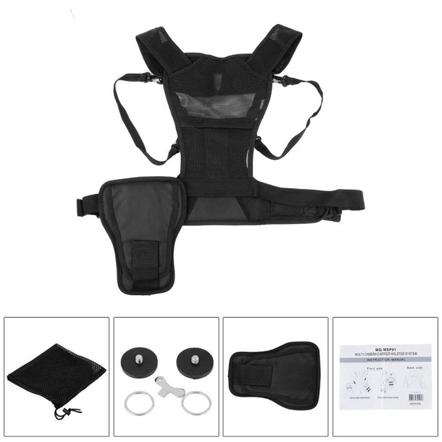 Multi Camera Carrying Chest Harness for Photo DSLR Cameras Support ...