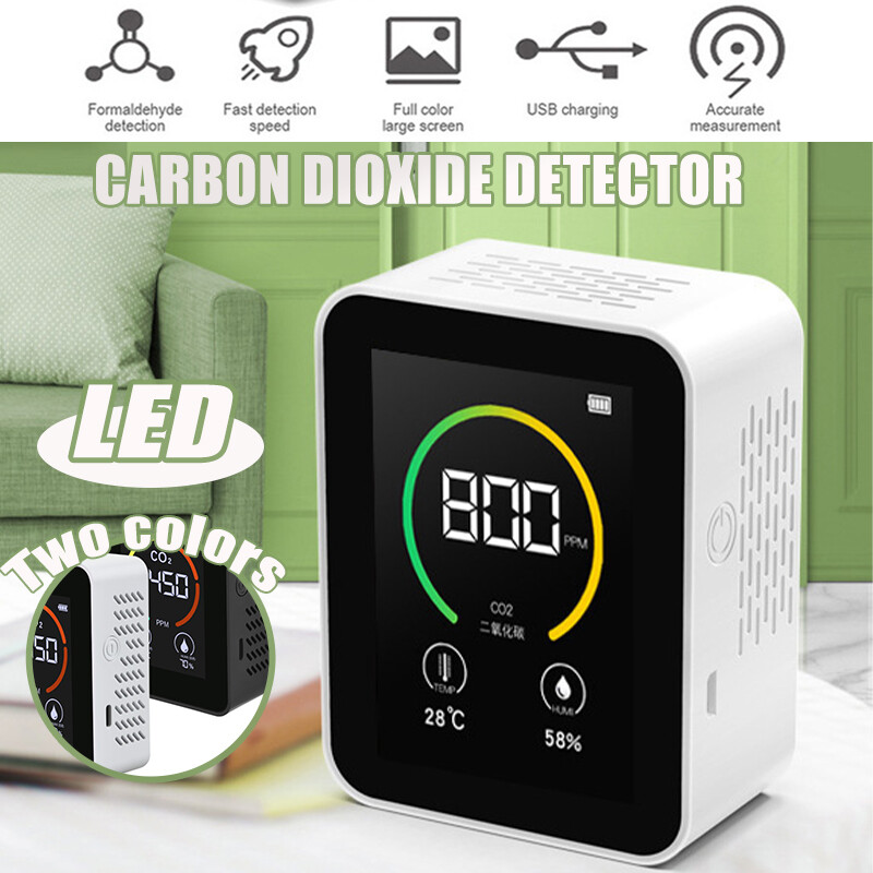 Carbon Dioxide Monitor Air Quality Analyzer CO2 Meter Detector Humidity ...