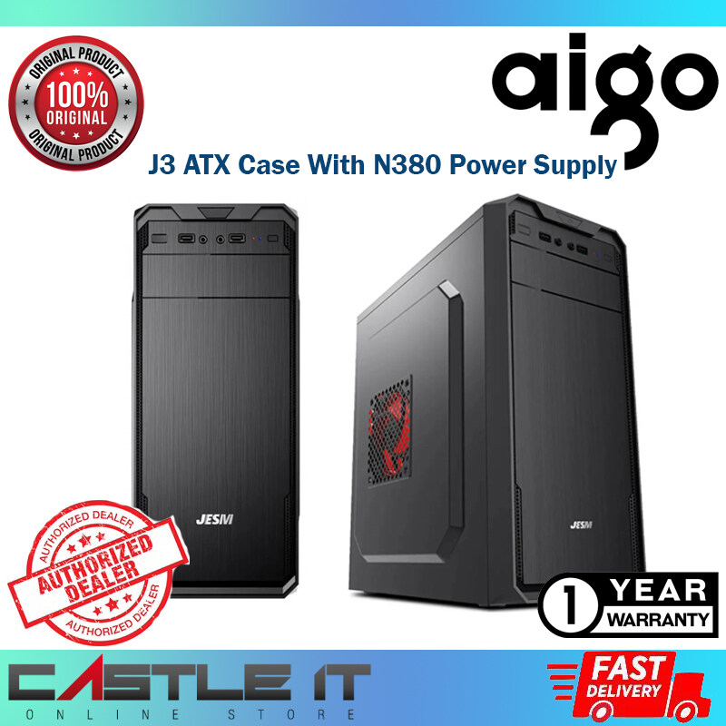 AIGO darkFlash J3 ATX PC Case Chassis Casing with 8CM Rear Fan and N380 Power Supply | Lazada