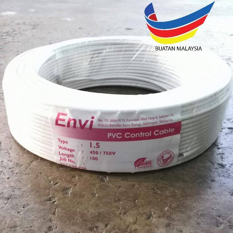100% PURE COPPER ENVI 1.5MM PVC Insulated Cable PVC Control Cable, Made ...