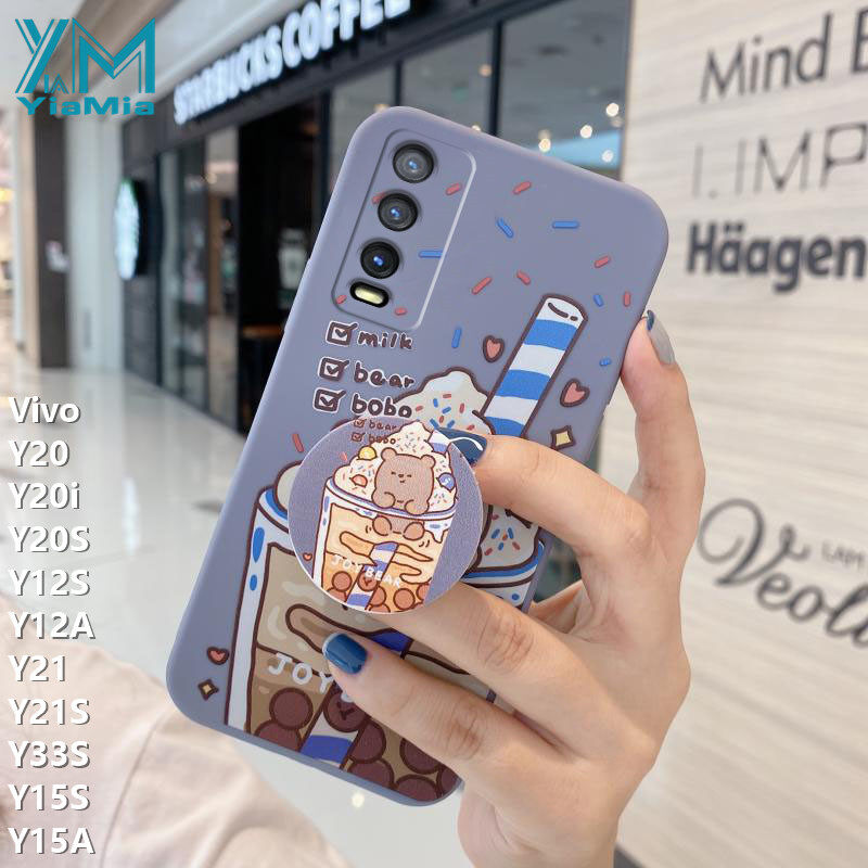 YiaMia การ์ตูนโทรศัพท์สำหรับ VIVO Y20 Y20i Y20S Y20A Y12S Y12A Y12D Y11S V2026 V2027 V2028 V2029 ...