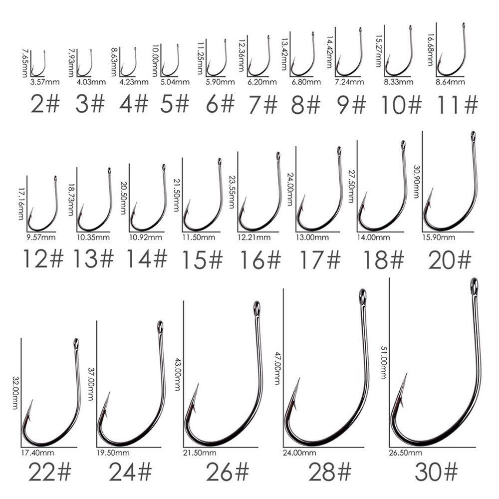 RVIVWK #2-#17 50Pcs สีดำ Nickle Octopus Fishing Hooks Sea Pint Hook Fishing Tackle Lure Hooks ...
