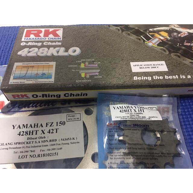 ORIGINAL RKM SPROCKET CHAIN ORIGINAL RKM RK KLO FULL SET SPROCKET RKM ...