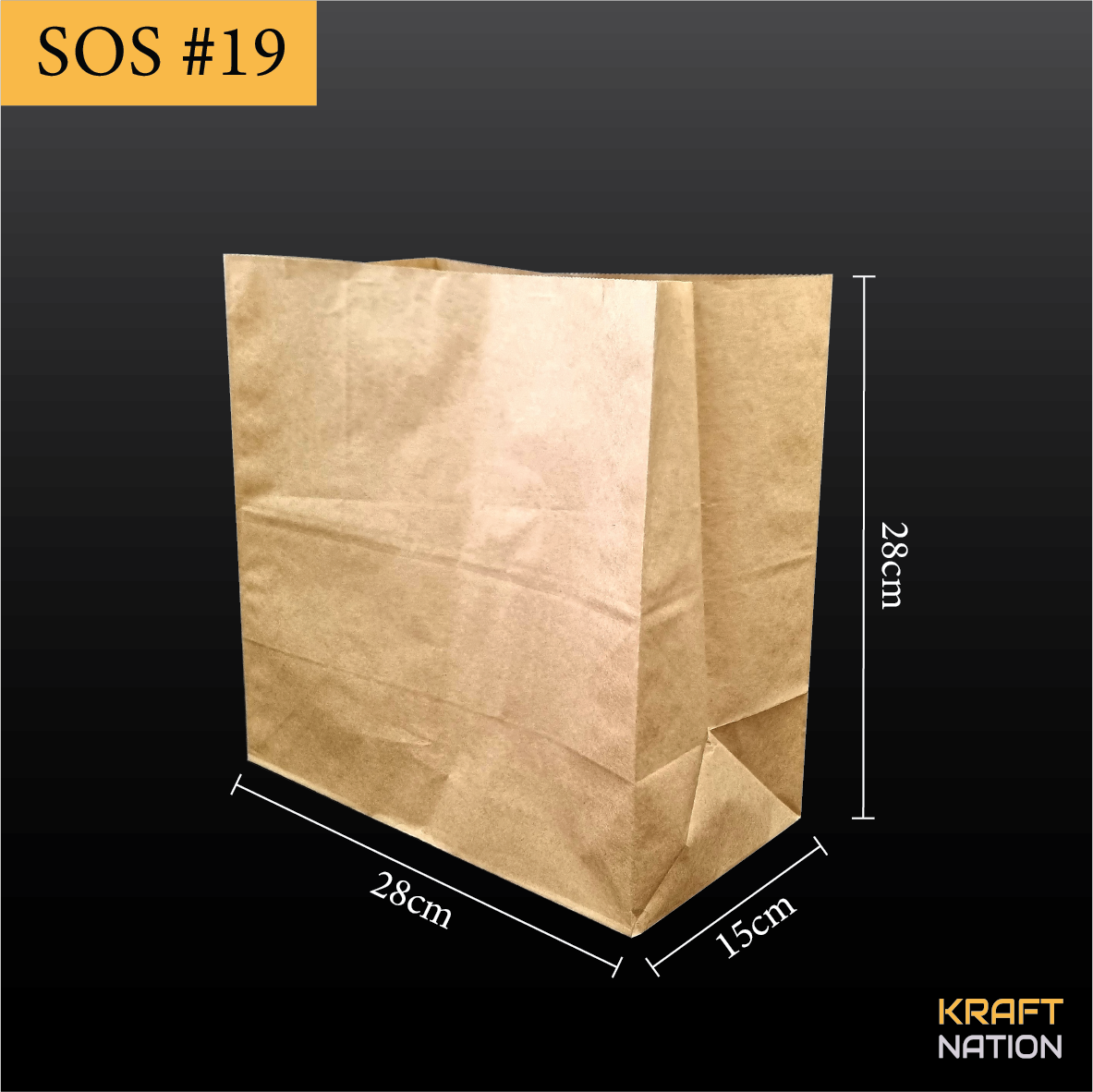[Premium] Kraft SOS Paper Bag#4/6/8/12/14/19 Brown Paper Bag Take Away ...
