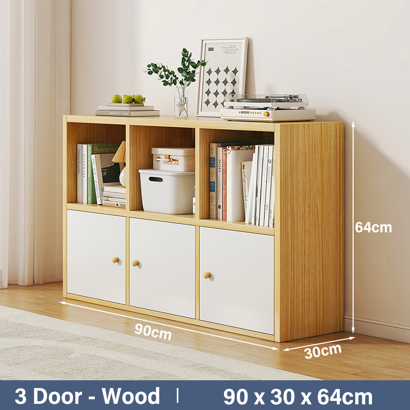 WAROOM Grids Bookcase Multipurpose BookShelf Cabinet Office File ...