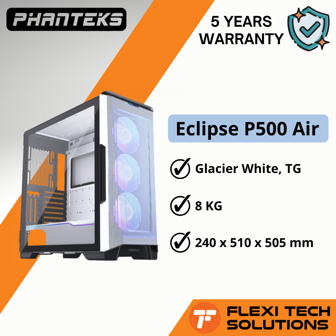 Flexi Tech PHANTEKS ECLIPSE P500 AIR ATX Casing TG DRGB Matte White ...