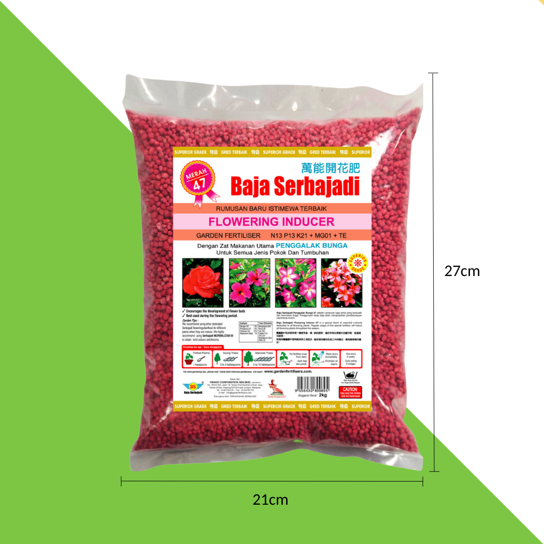 Serbajadi Flowering Inducer 47| Flower Fertiliser| Suitable for All ...
