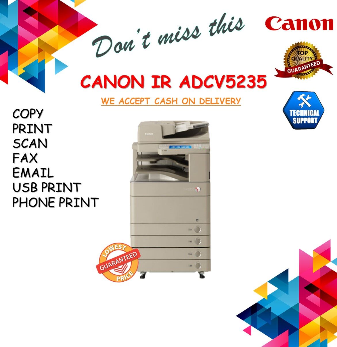 CANON IR ADV C5235 4 In 1 Colour Copier Machine Full Recond | Lazada