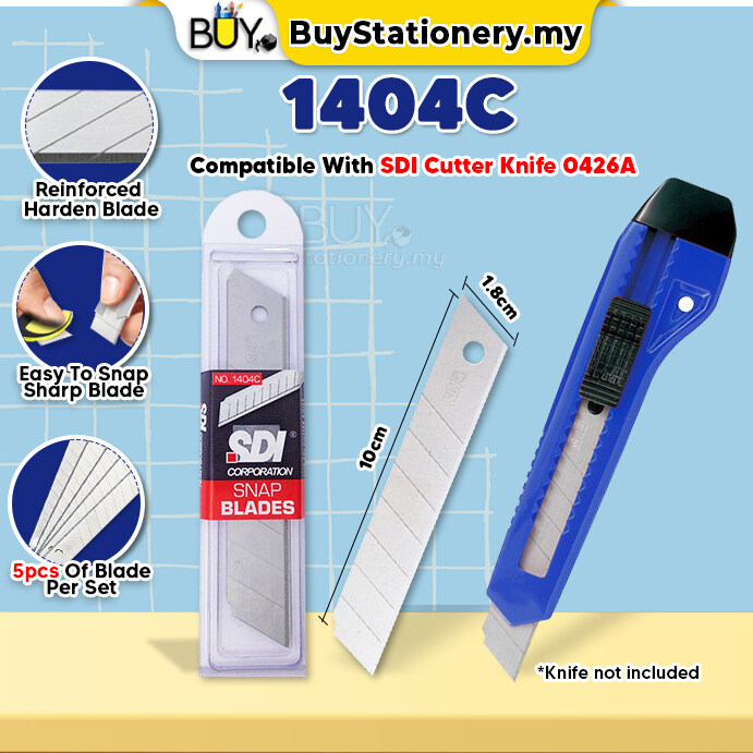 SDI Big / Small Snap Blades Cutter Blade Refill Mata Pisau 1403C / 1404C - (5s/TUBE) SDI Cutter ...