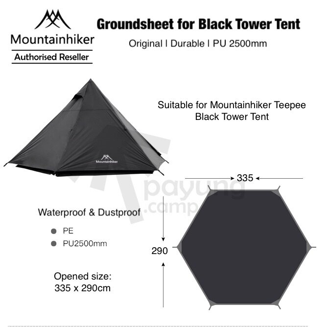 MOUNTAINHIKER Durable High Quality Tent Ground Sheet Groundsheet with ...