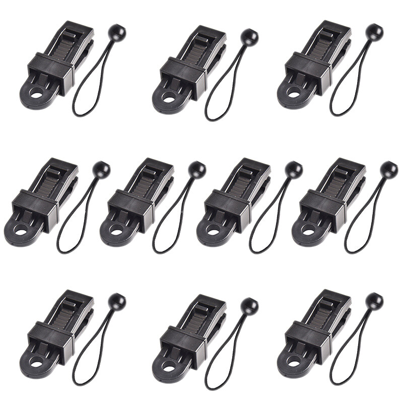 10Pcs/Set Tarp Clips Tarp Clamps Tent Fasteners Clips Tent Awning Clips ...