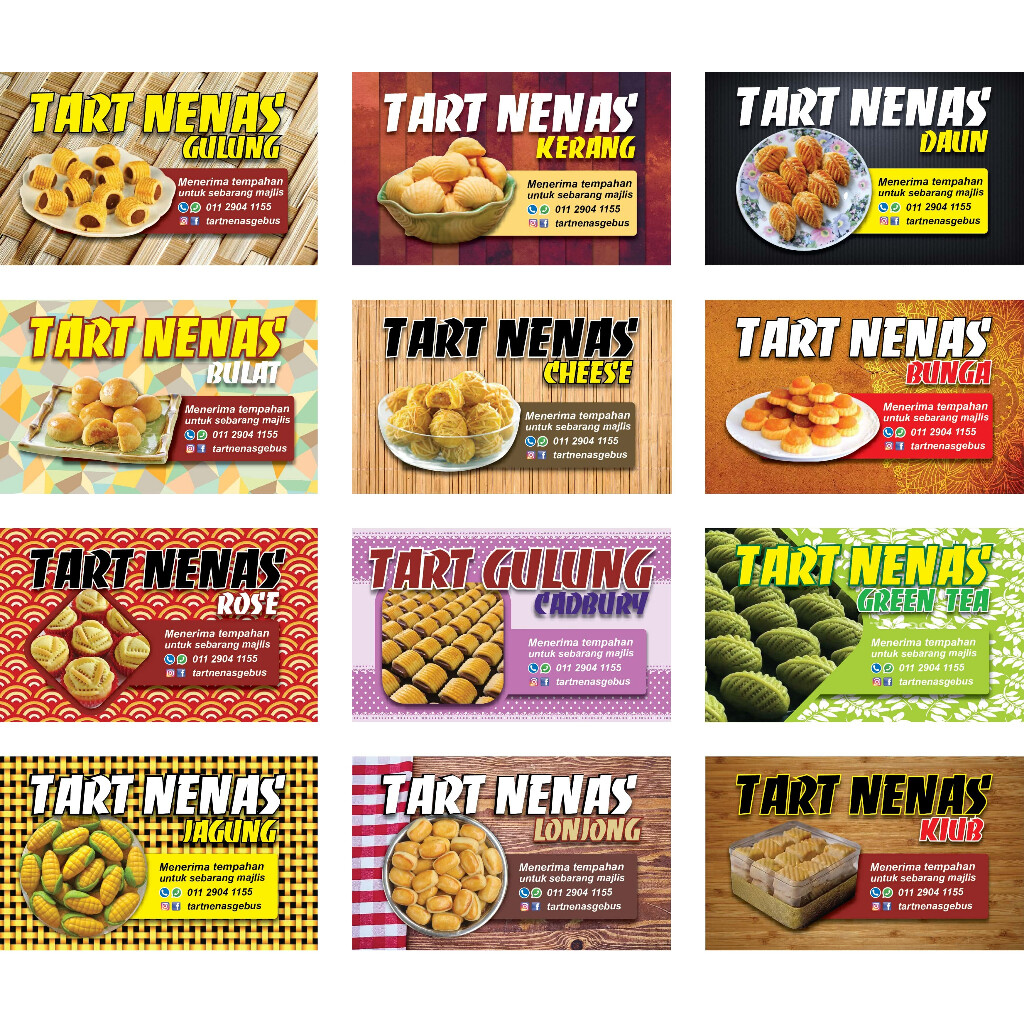 Sticker Kuih Raya Tart | Lazada