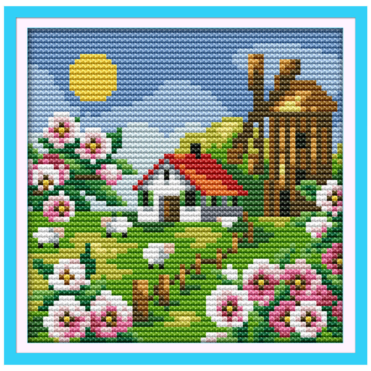 ชุดปักครอสติช ครอสติส เป็ด สัตว์ ผ้าพิมพ์ลาย ผ้าที่ไม่ได้พิมพ์ ผ้าขาว ...