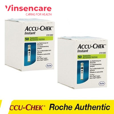 Viancare Accu-Chek Instant Test Strips 100 Count with Free Lancets 100s ...