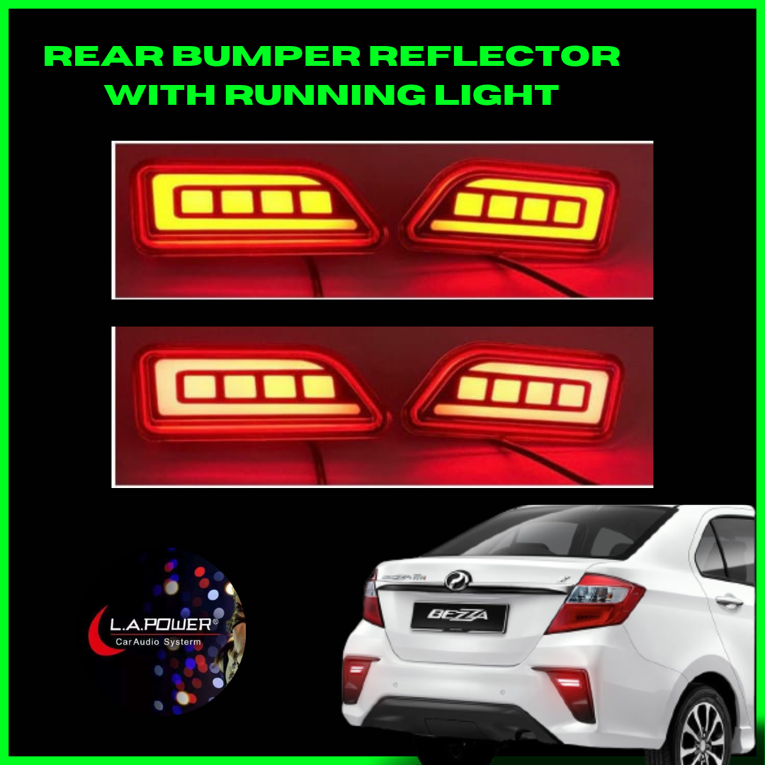 PERODUA BEZZA 2019 2020 2021 2022 REAR BUMPER REFLECTOR WITH RUNNING ...
