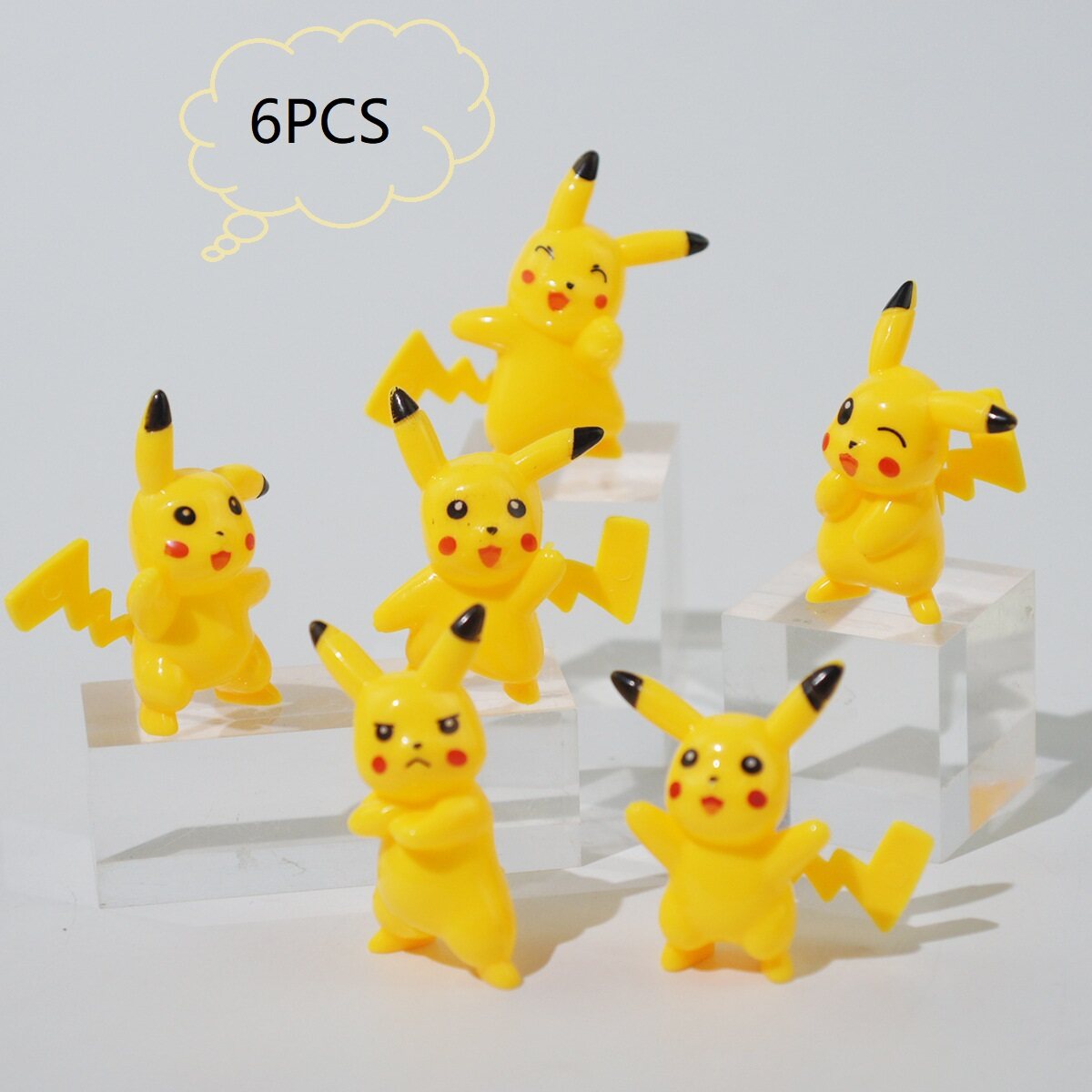 【สหรัฐอเมริกา Stock 】6ชิ้น/แพ็ค Pokemons กระเป๋า Pikachu Mini Action ...