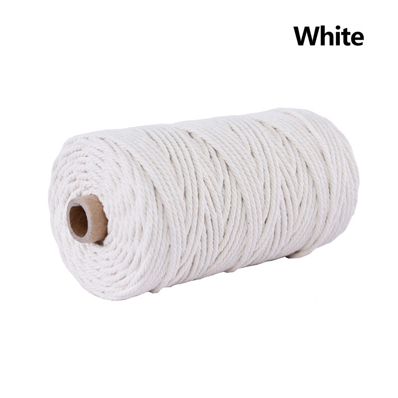 n57h 1 Roll Organic Macrame Cord Twisted 3mmx100m Braided String Cotton ...