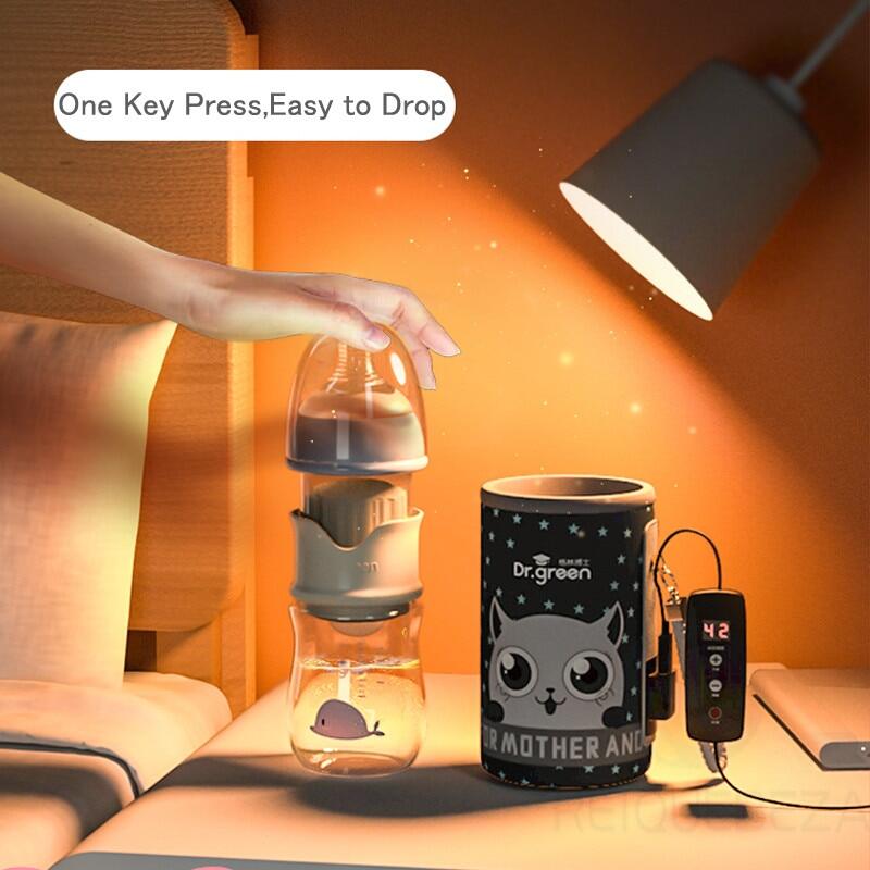 USB ขวดนมอุ่นแก้ว /Ppsu /Tritan ขวดเก็บความร้อนทนต่ออุณหภูมิคงที่น้ำล้างความร้อนได้อย่างรวดเร็ว ...