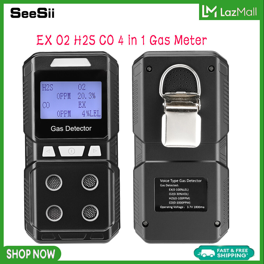 SeeSii Portable Gas Detector, Rechargeable Multi Gas Monitor Air ...