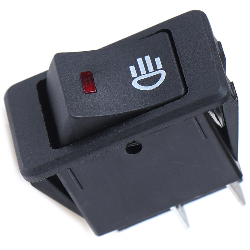 minwen 12V 35A Universal Car Red LED Fog Light Rocker Switch Dash ...
