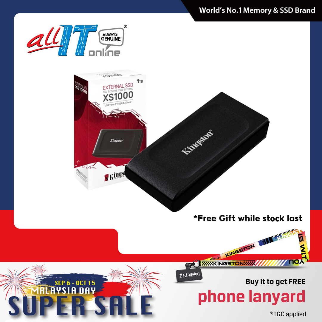 Kingston XS1000 Type-C USB 3.2 Gen 2 External Solid State Drive ...