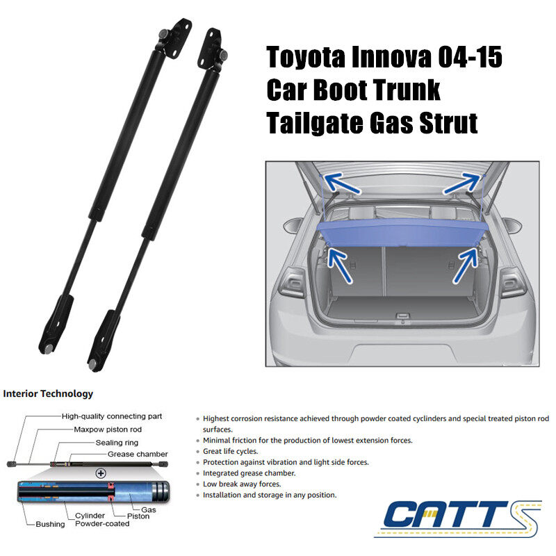 Car Boot Trunk Tailgate Gas Struts Back Door Stay Assembly 2PCS For ...