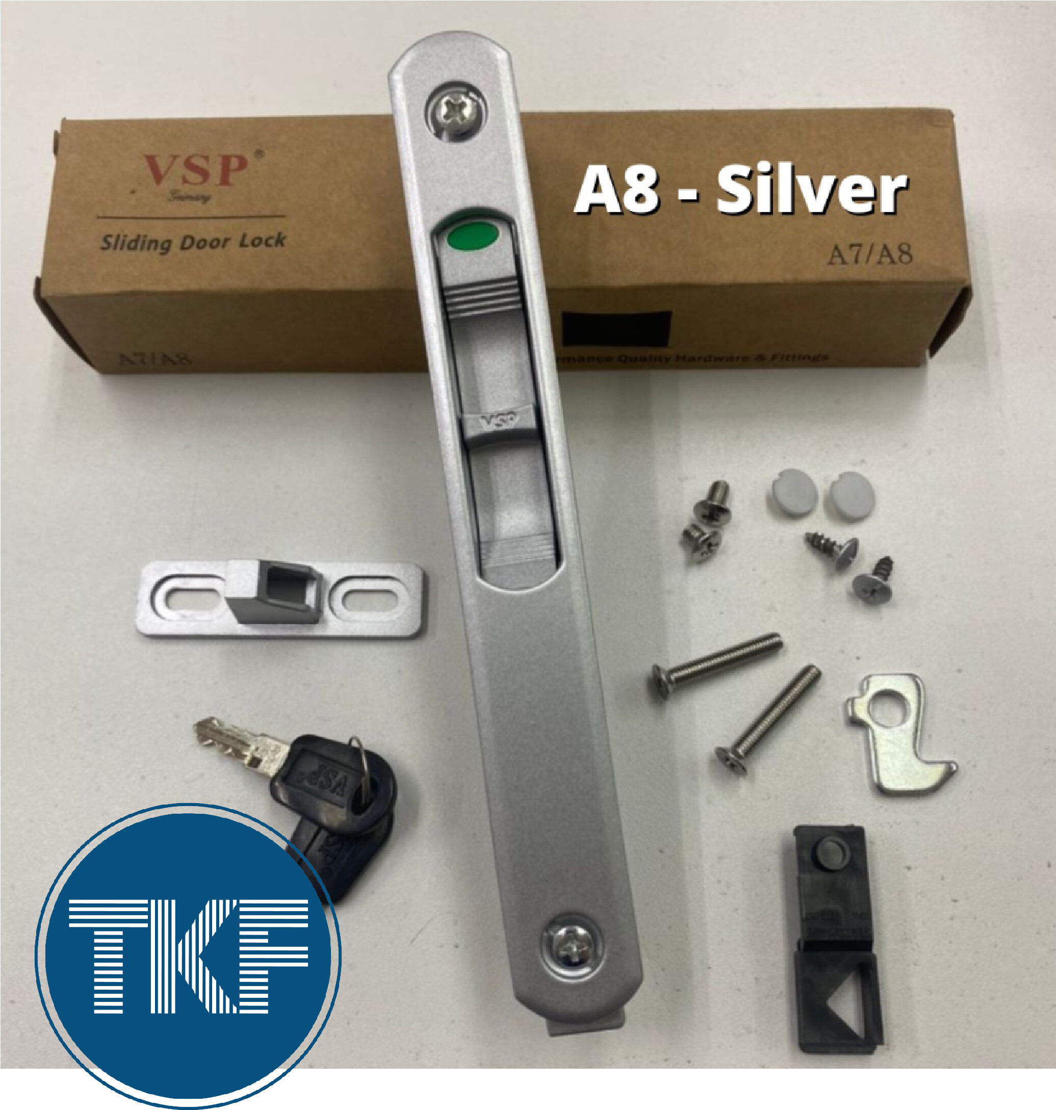 A6 Aluminium Sliding Door Lockset with Key A6 25mm / 32mm Kunci Pintu ...