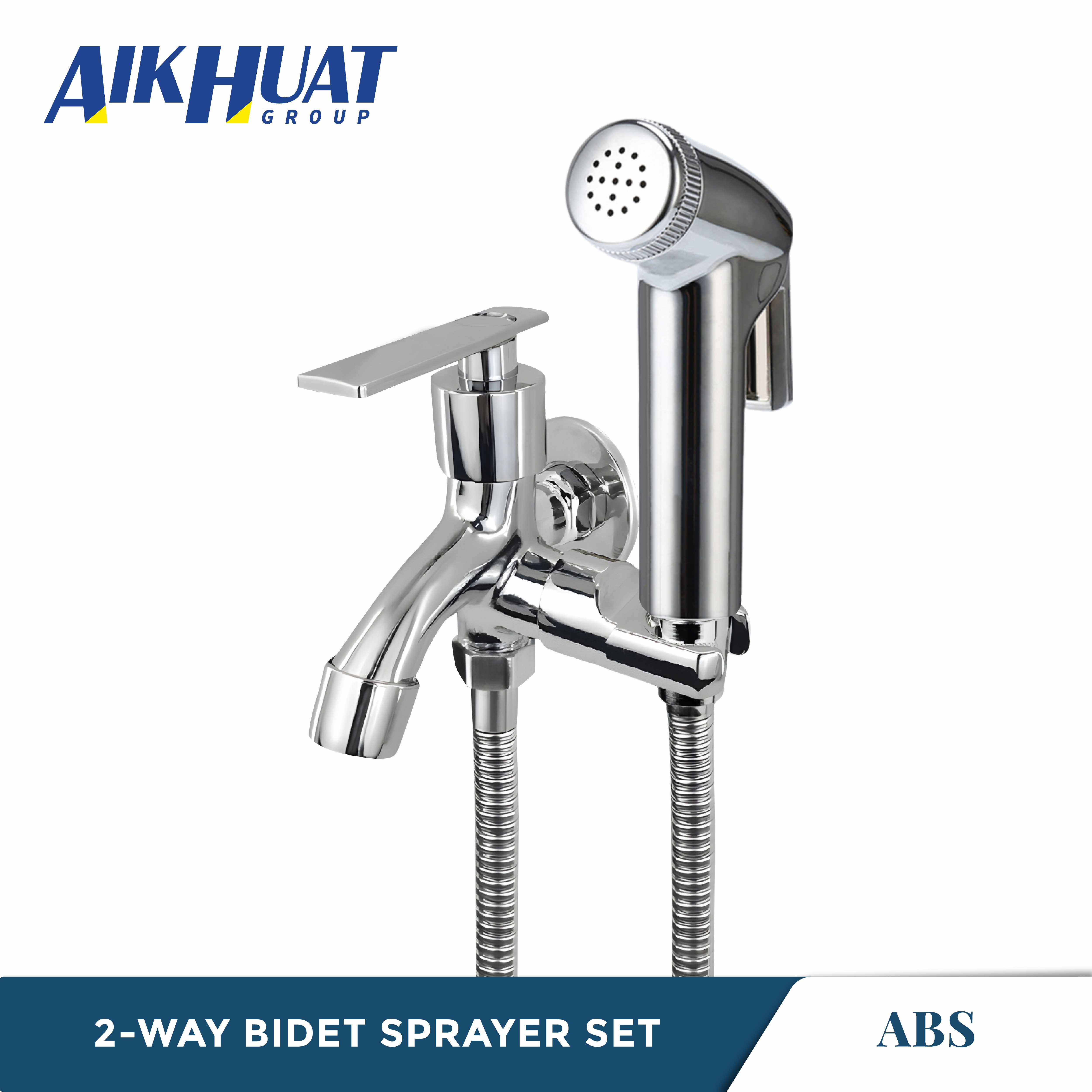 SUS304 2-Way Bidet Sprayer Set Two Way Tap Faucet Bathroom with Hand ...