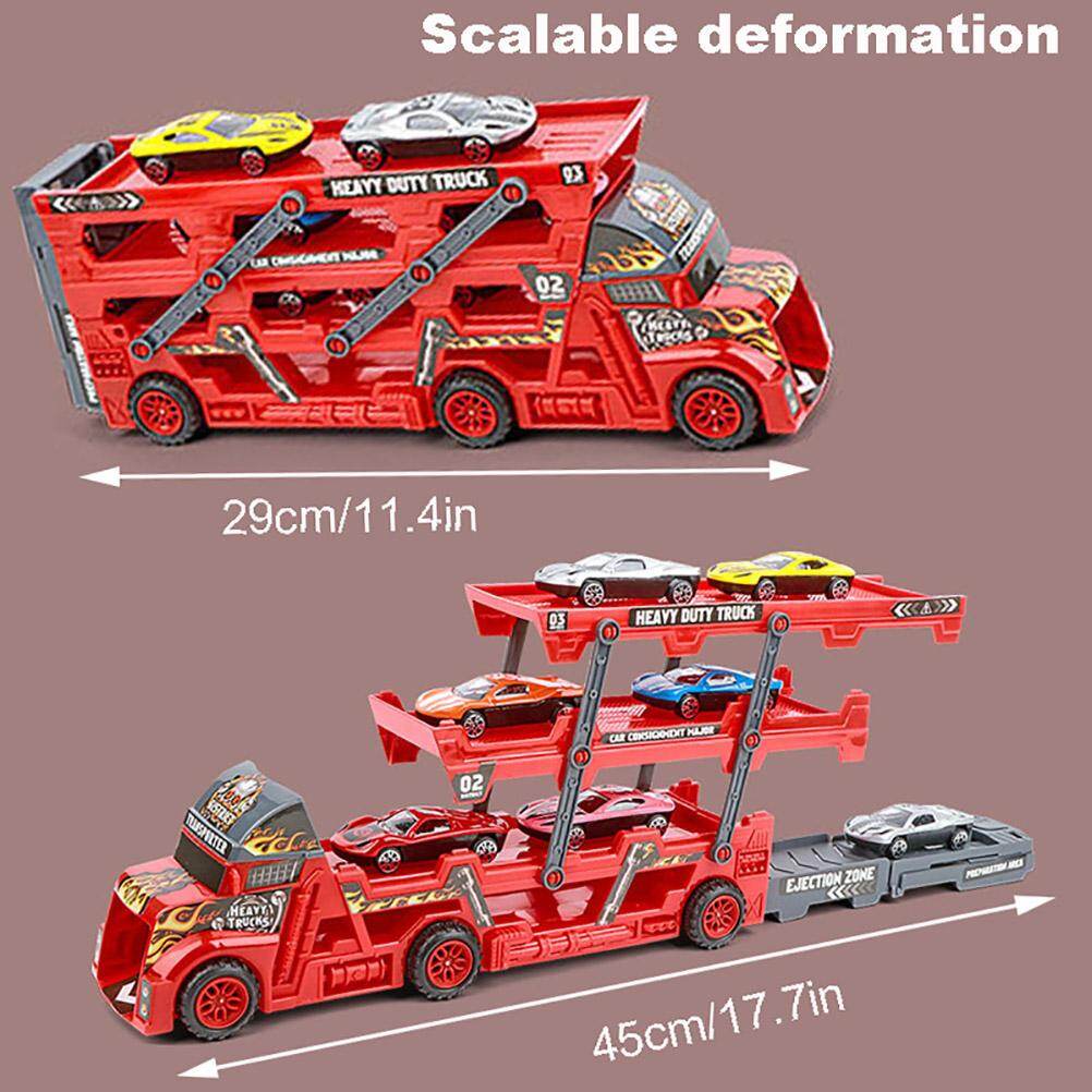 Car Transporter Carrier Truck Toy Three-layer Deformed Truck Carrier ...