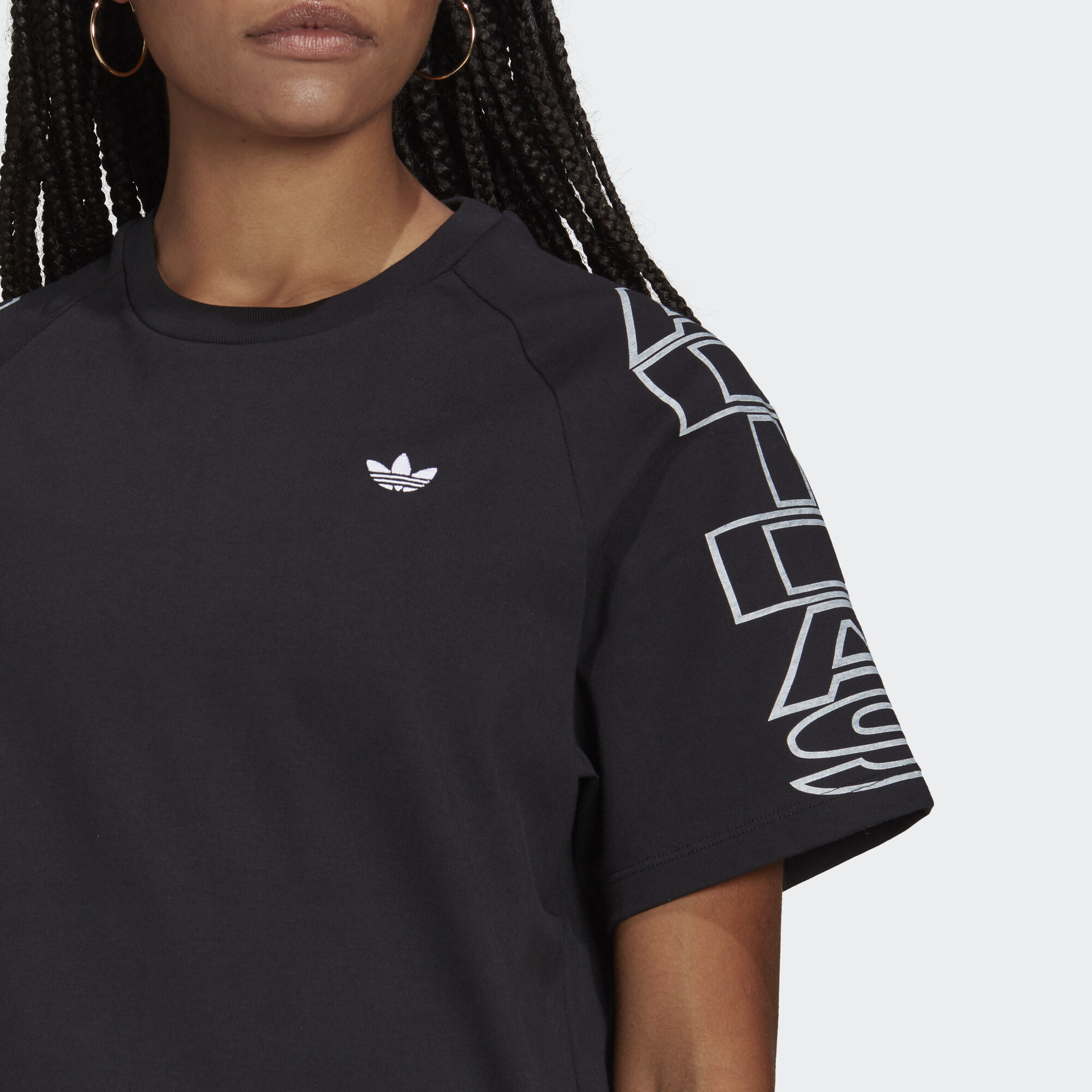 adidas ORIGINALS Loose adidas Letter T-Shirt Women Black H15801 ...