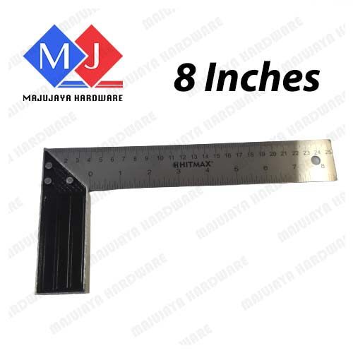 HITMAX Steel Carpenter Square Scale Ruler Try Square Pembaris Besi L ...