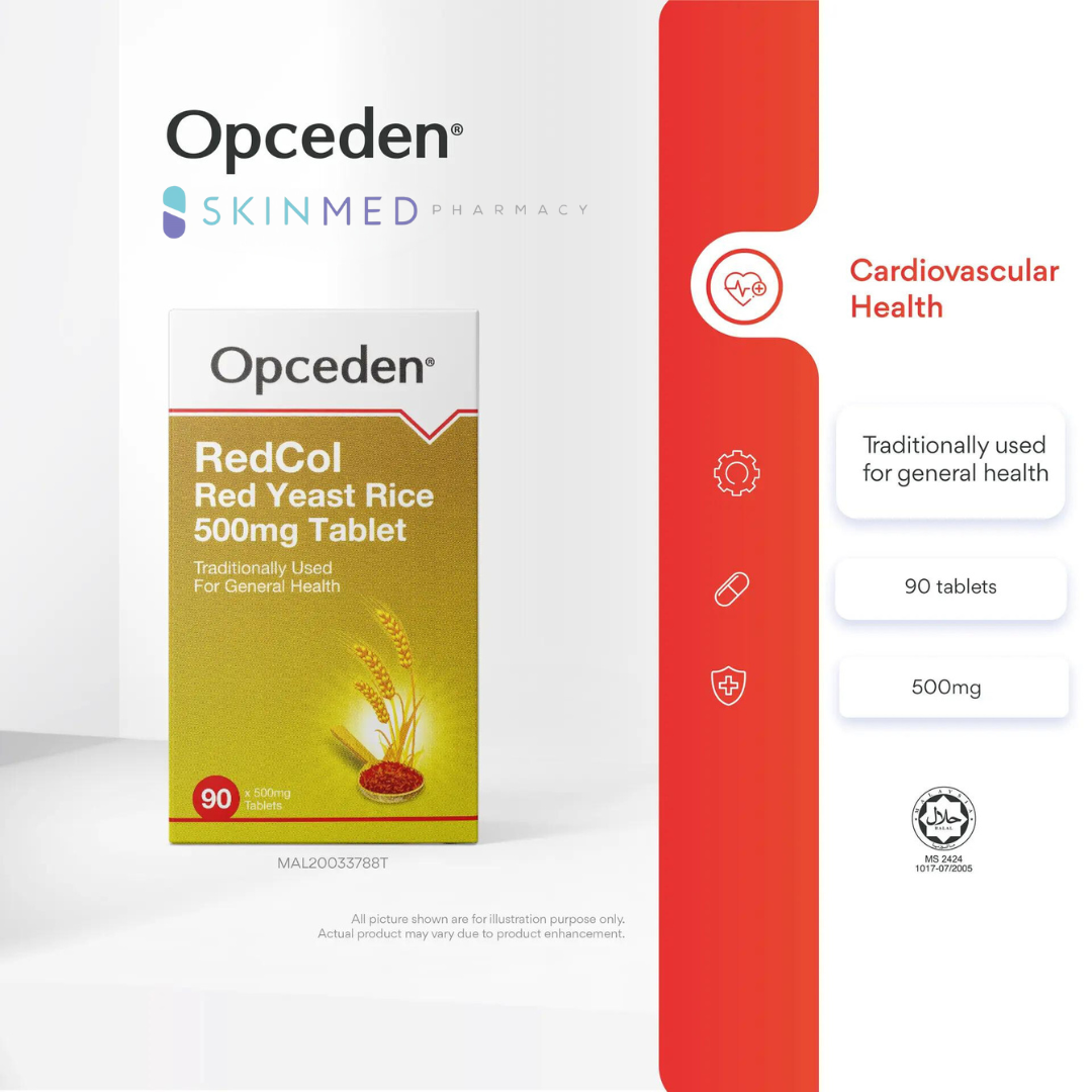 Opceden RedCol Red Yeast Rice Tablet Hong Qu (500mg) 90s Tablets (Exp ...