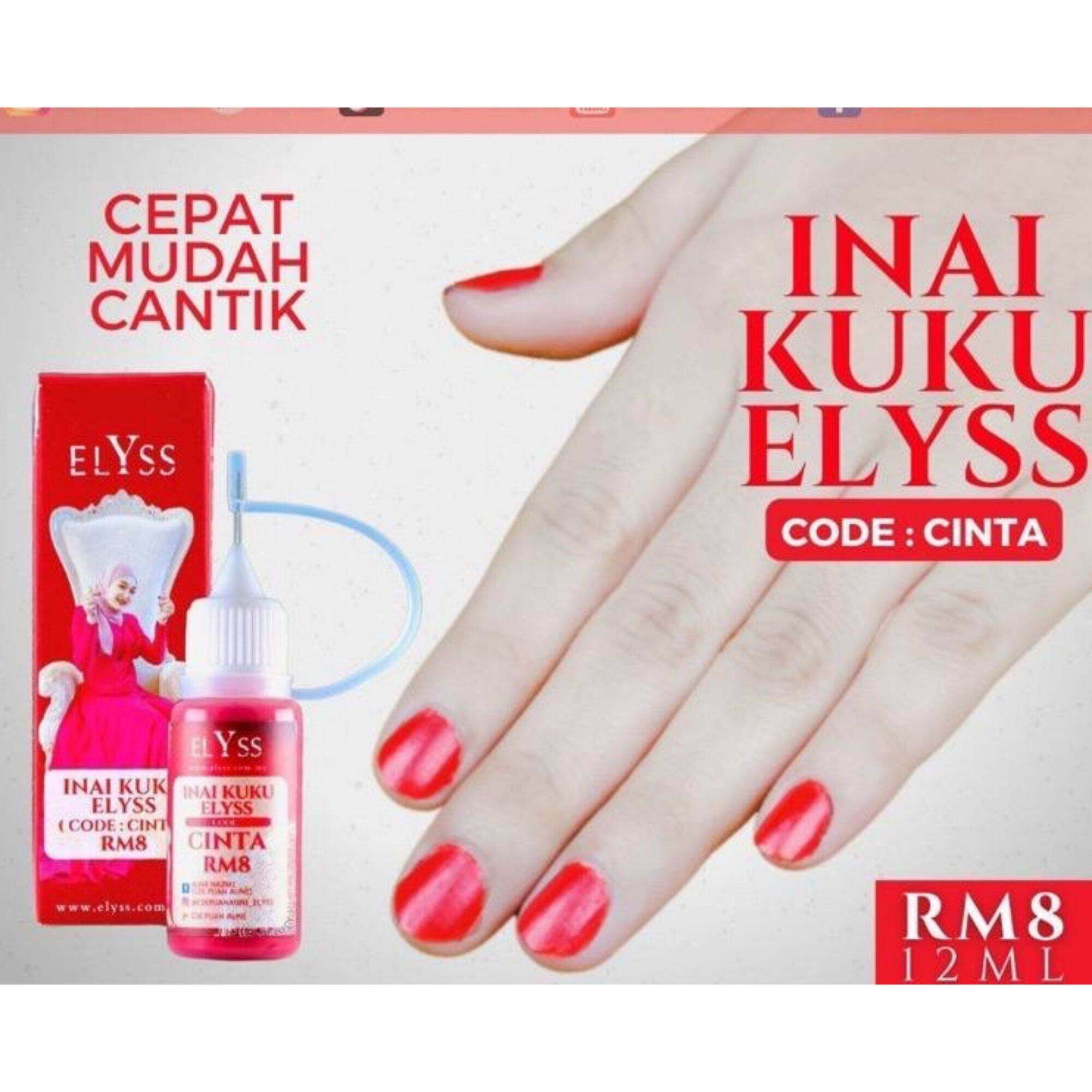 Inai Kuku Elyss Halal Mesra Solat Inai Celup Elyss | Lazada