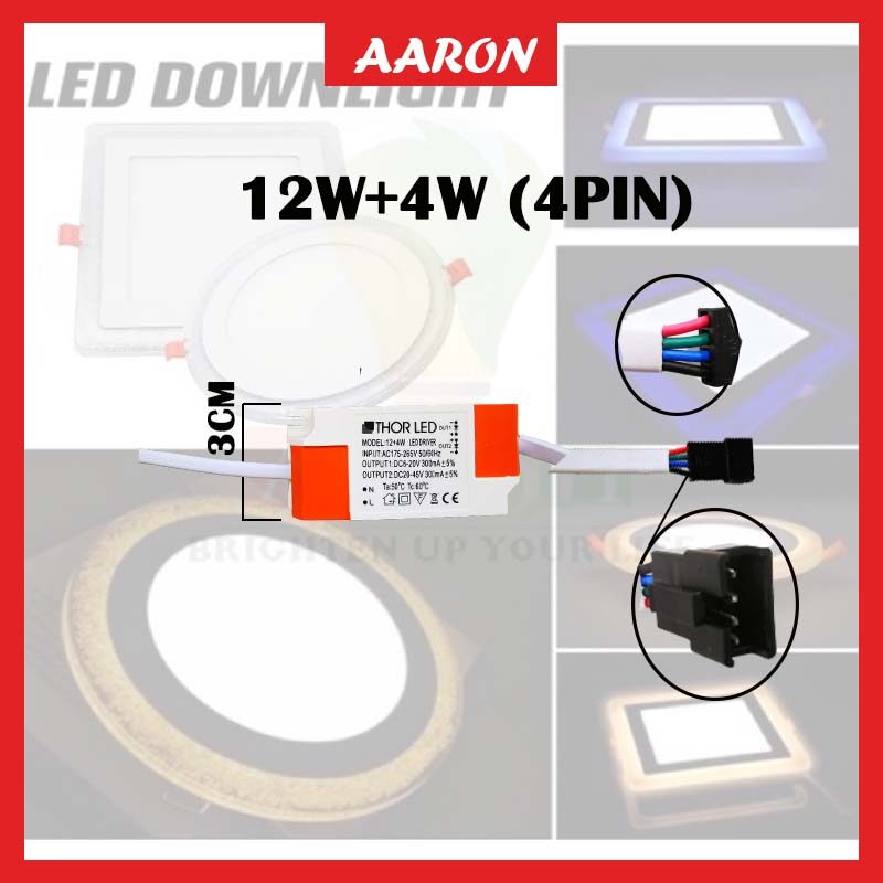 LED Driver Transformer 18+6w/12w+4w/6w+3w Driver 4inch 6inch 8inch LED ...